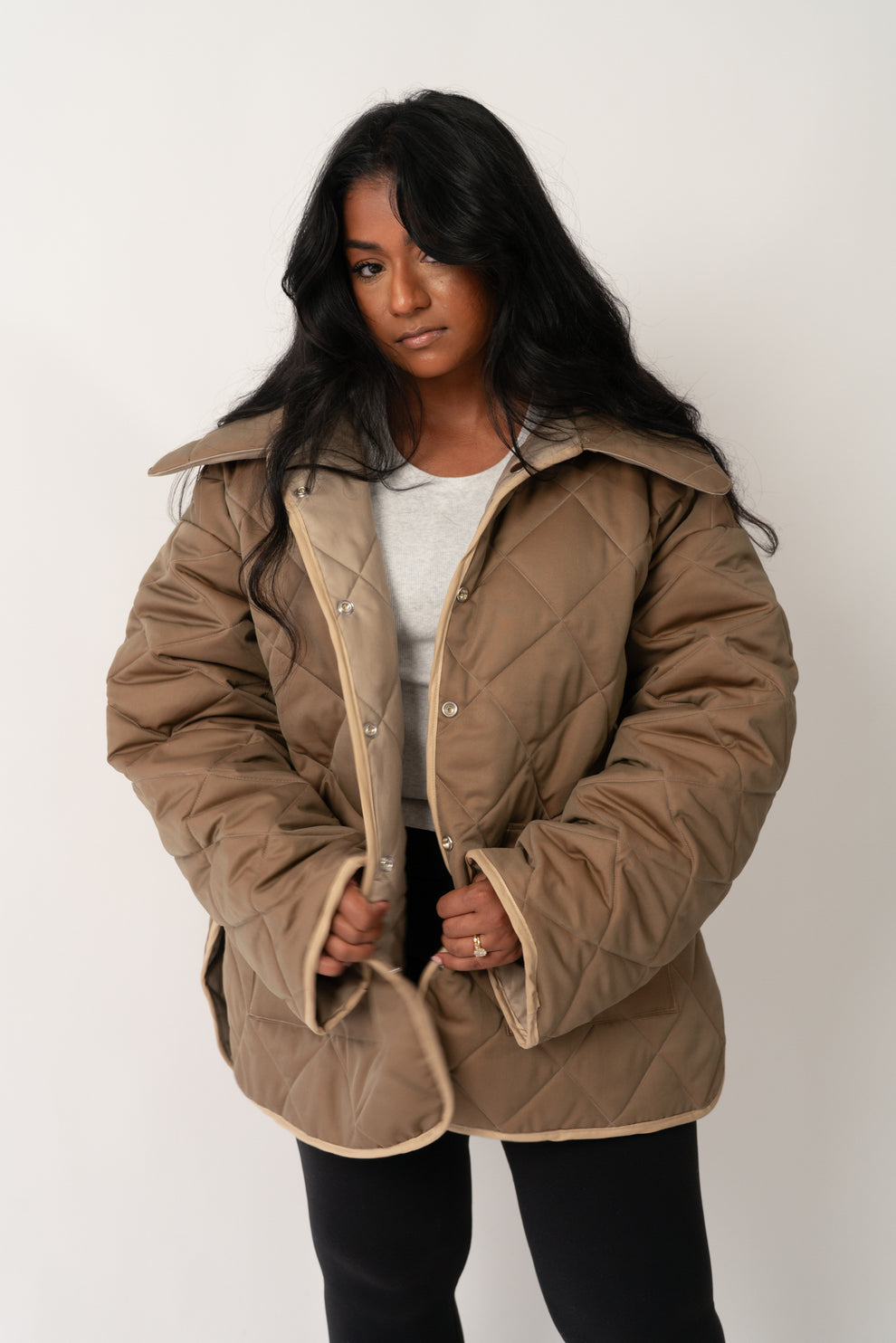 Elias Quilted Jacket Chocolate – Teshy